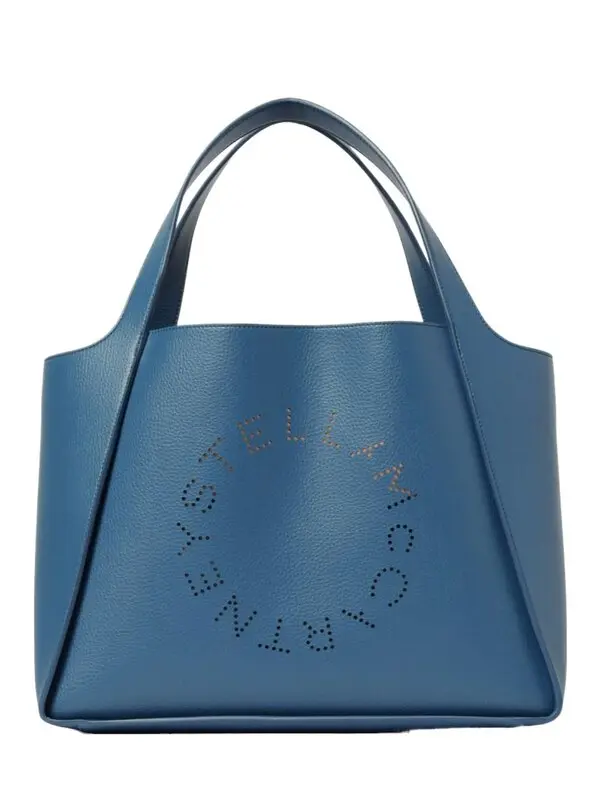 Stella McCartney Logo Perforated Tote Bag - Blue