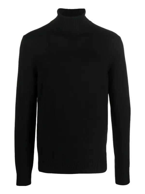 Emporio Armani Roll Neck Knitted Jumper - Black