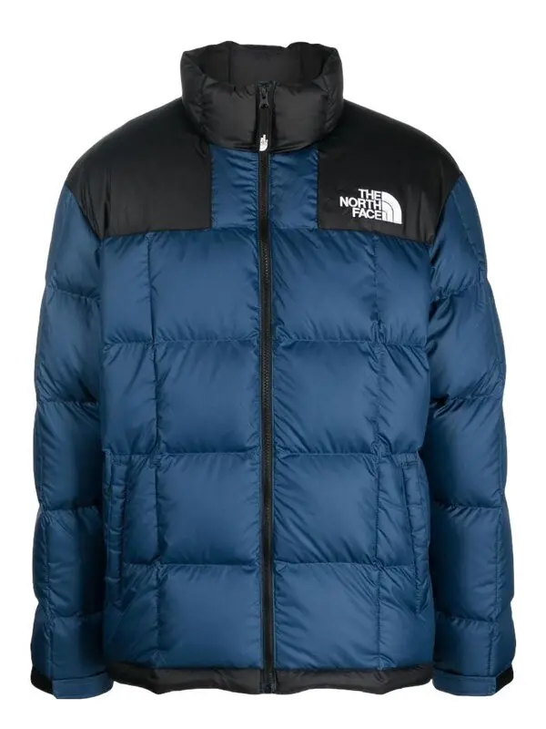 The North Face High Collar Long Sleeved Down Jacket - Blue