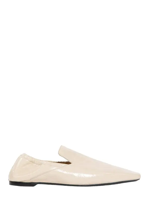 TOTEME Elasticated-back Leather Loafers - Off-white