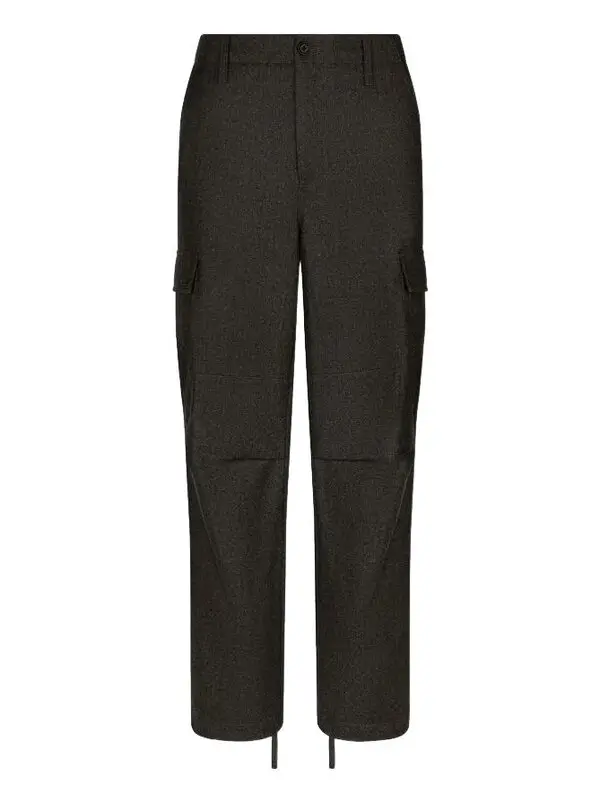 Dolce & Gabbana Flannel Cargo Trousers - Black