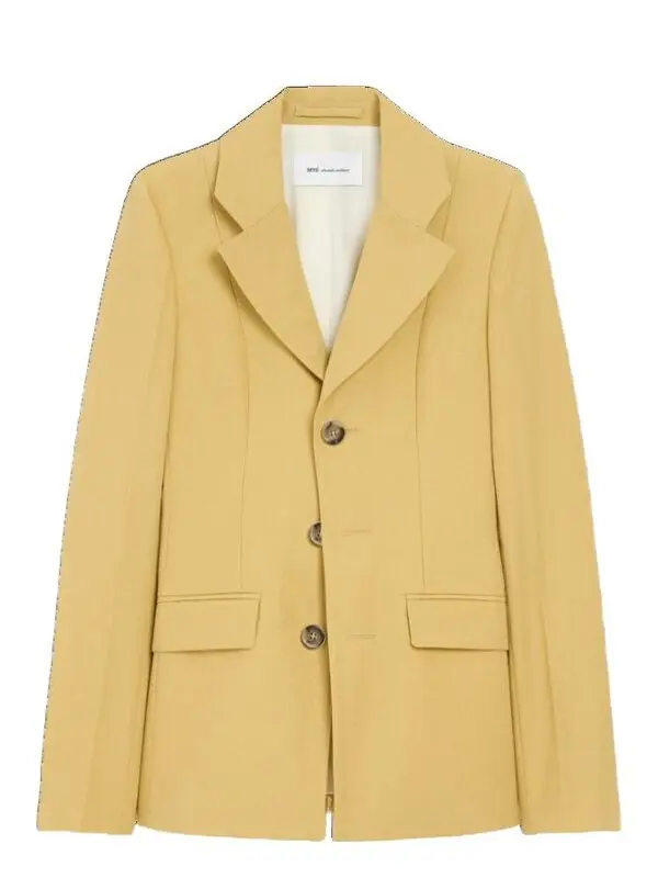 Ami Single Breasted Fitted Jacket - Nude