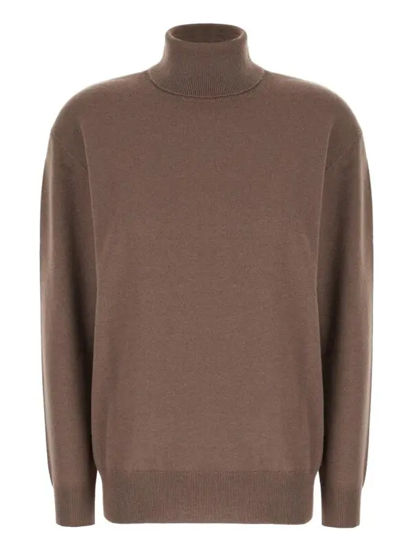 Brunello Cucinelli Turtleneck Wool Sweater - Brown