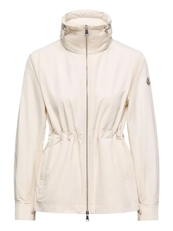 Moncler Enette Zip-up Hooded Short Parka - White