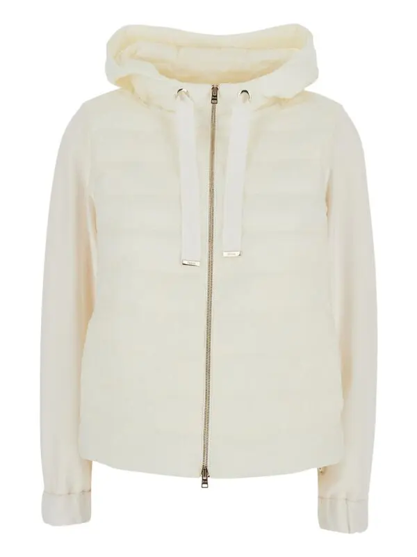 Herno Quilted Down Jacket With Drawstring Hood - White