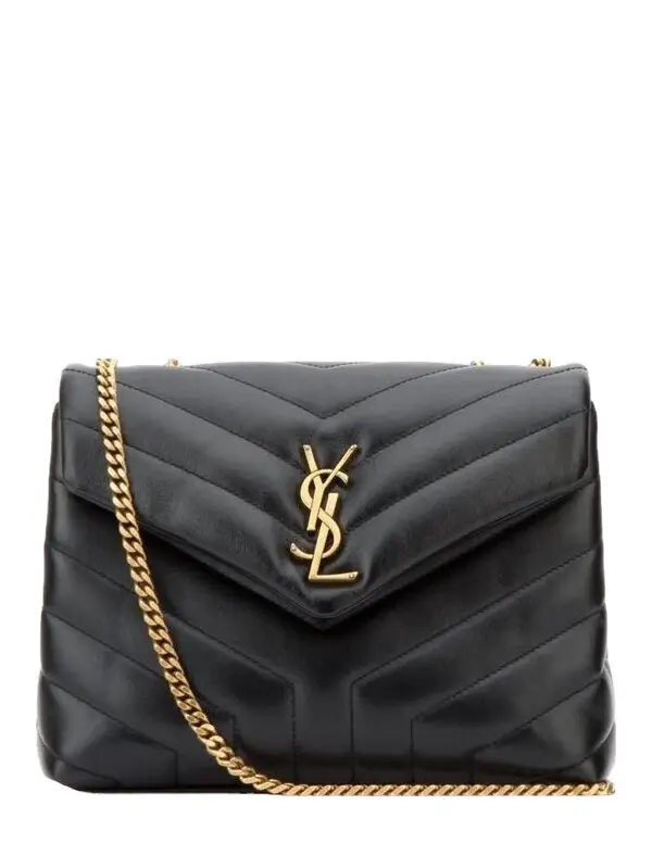 Saint Laurent Loulou Matelassé Small Shoulder Bag - Black