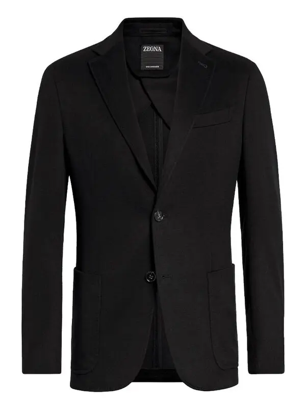 Zegna Long-sleeved Suit Coat - Black