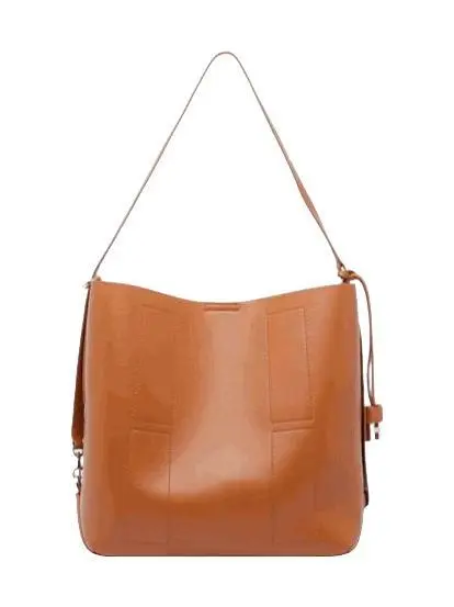 Hogan Medium Leather Shoulder Bag - Brown