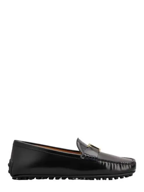 TOD'S City Gommino Driving Loafers With T Timeless Accessory - Black