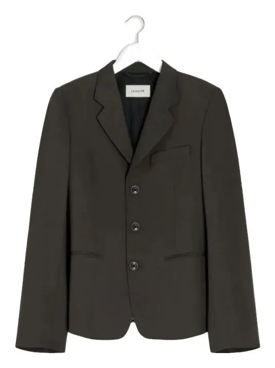 LEMAIRE Single-breasted Tailored Blazer - Night Moss