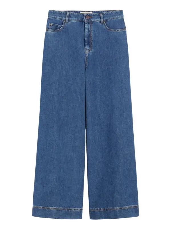 Max Mara Vega Wide Leg Jeans - Navy