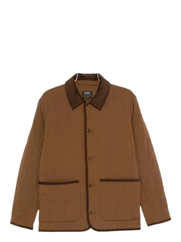 A.p.c. Long-sleeved Quilted Jacket - Brown