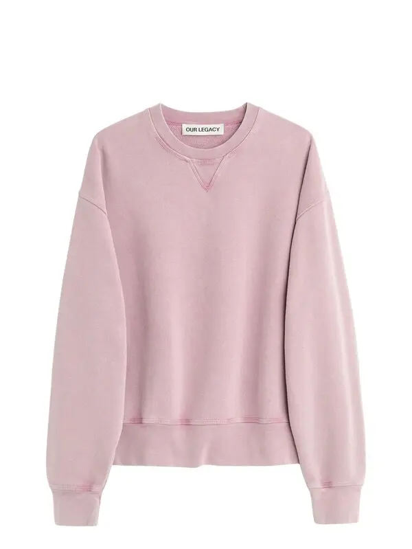 Our Legacy Crewneck Sweatshirt With V-detail - Pink