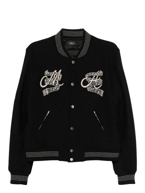 Amiri Embroidered Bomber Jacket - Black