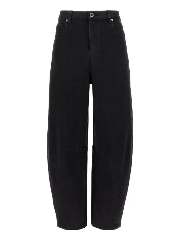 SELF-PORTRAIT High-rise Wide-leg Jeans - Black
