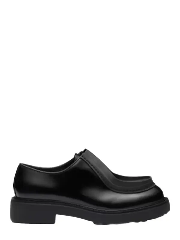 Prada Opaque Brushed Leather Lace-up - Black