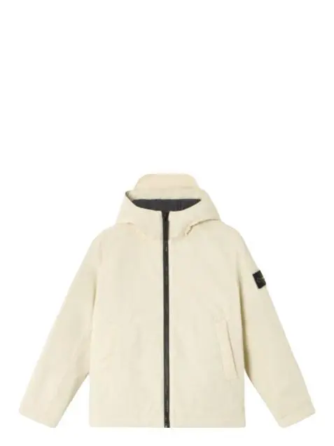 Stone Island Hooded Jacket With Compass Badge - Ivory