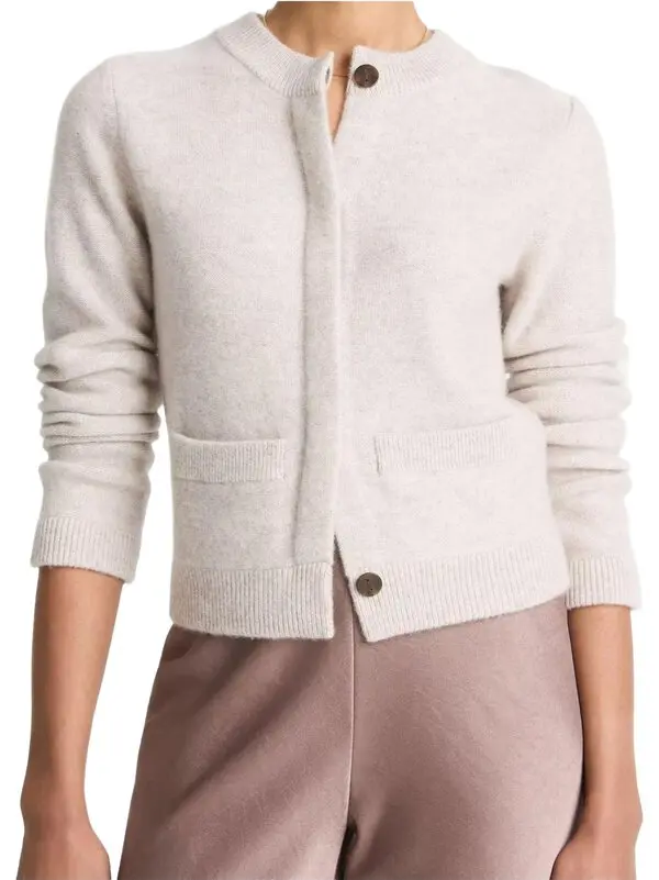 Vince Front-pocket Cardigan - Marble