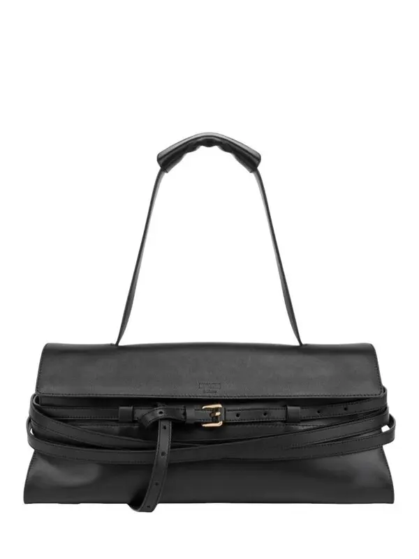 Moschino Medium Tie Me Shoulder Bag - Black