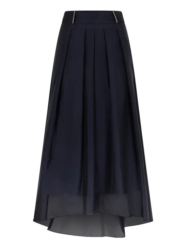 Peserico Pleated Layered Maxi Skirt - Black