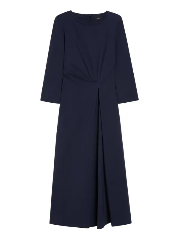 Max Mara Fluid Jersey Dress With Trumpet Skirt - Navy Blue