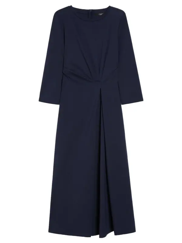 Max Mara Fluid Jersey Dress With Trumpet Skirt - Navy