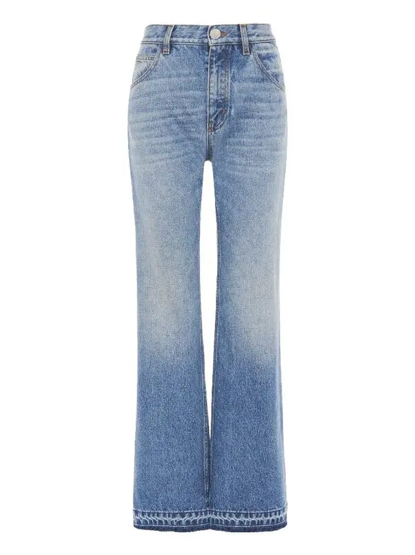 Chloé Cropped Flare Jeans - Gray