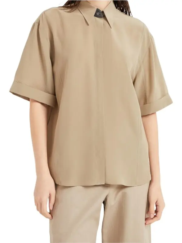 Brunello Cucinelli Concealed Fastening Shirt - Beige