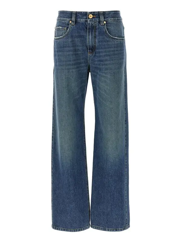 Brunello Cucinelli Straight Leg Jeans - Blue