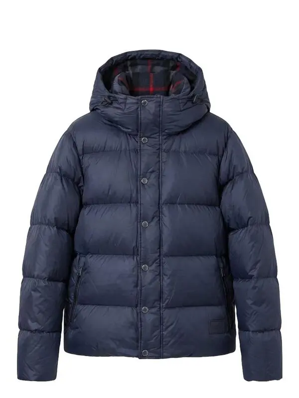 Burberry Quilted Down Jacket With Hood - Black