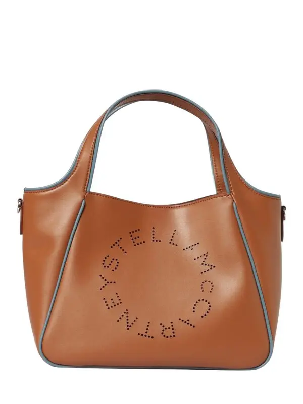 Stella McCartney Logo Detailed Top Handle Bag - Brown