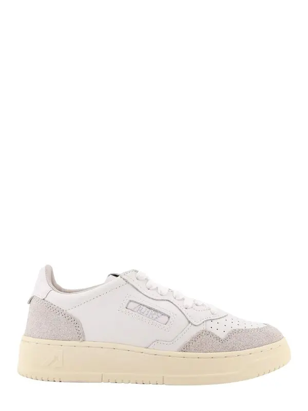 AUTRY Glitter Panel Low-top Sneakers - Nude