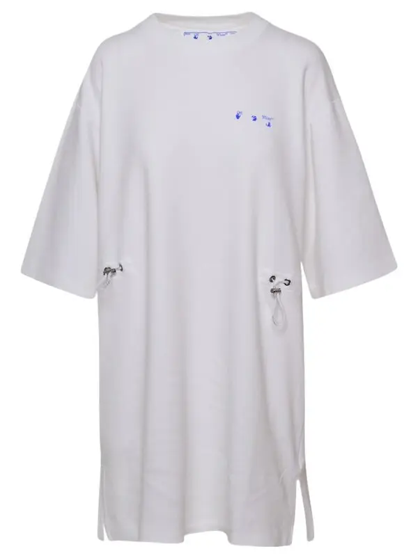 Off-White Floral Arrows T-shirt Dress - White