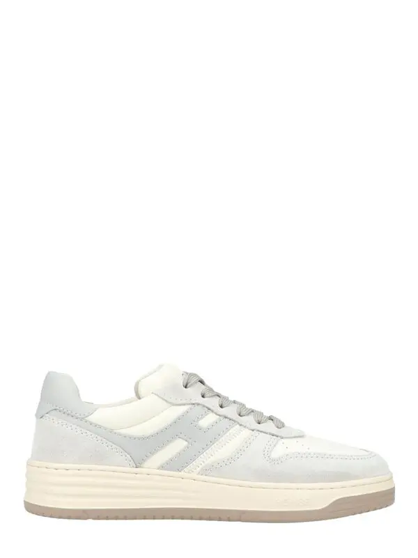 Hogan H630 Logo Patch Lace-up Sneakers - White