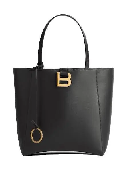 Balenciaga Hourglass Soft Small Tote Bag - Black