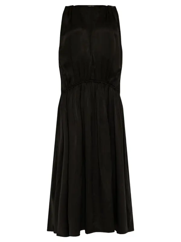 ANINE BING Mia Silk Maxi Dress - Black