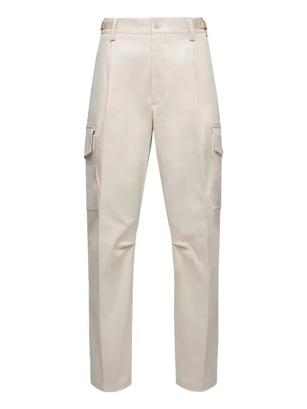 Moncler Cotton Gabardine Cargo Pants - Ivory White