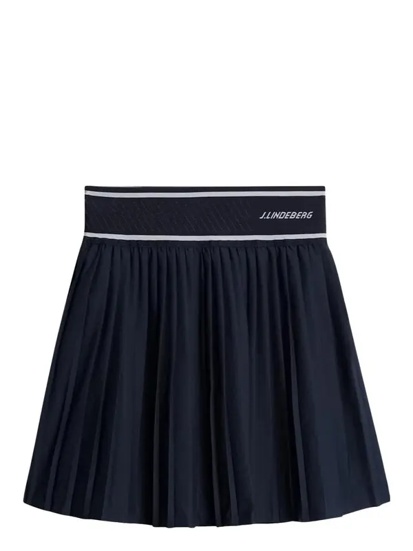 J. Lindeberg Pleated Midi Skirt - Navy Blue