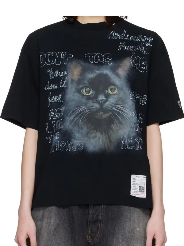 Mihara Yasuhiro Crewneck T-shirt - Black