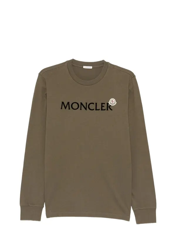 Moncler Logo Patch Crewneck Sweatshirt - Green