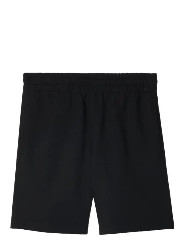 Burberry Check-label Track Shorts - Black