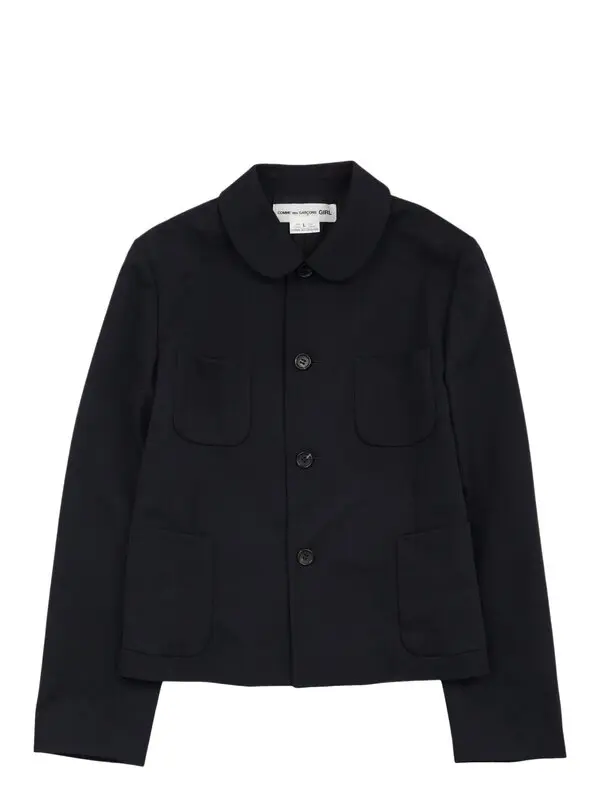 Comme Des Garçons Long Sleeve Casual Jacket - Navy Blue