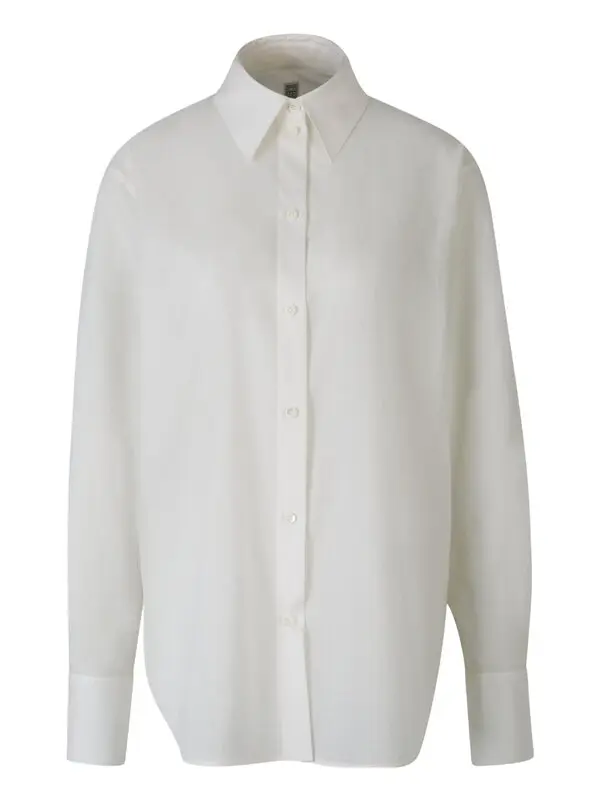 TOTEME Long-sleeve Shirt With Classic Collar - White