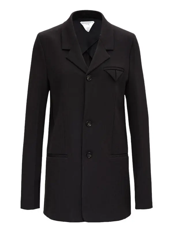Bottega Veneta Single-breasted Split-sleeve Blazer - Dark Chocolate