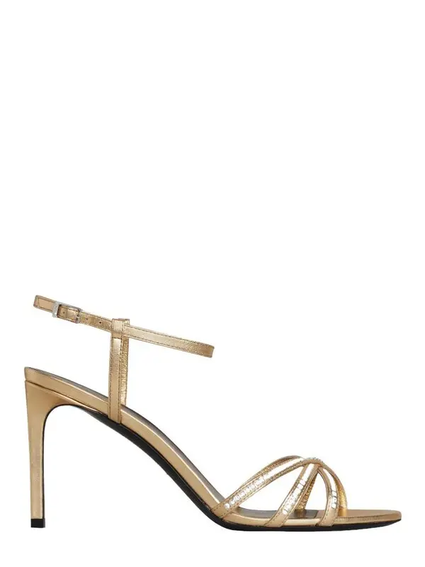 Celine Open-toe High-heeled Sandals - Golden