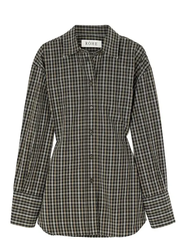 RÓHE Checked Cotton Poplin Shirt - Multi-color