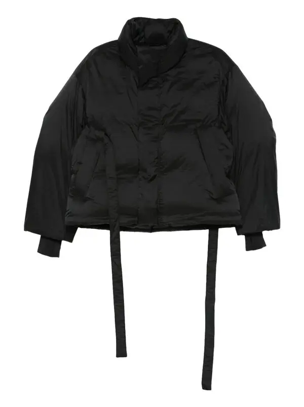Y3 Quilted Puffer Jacket With Zip Closure - Black