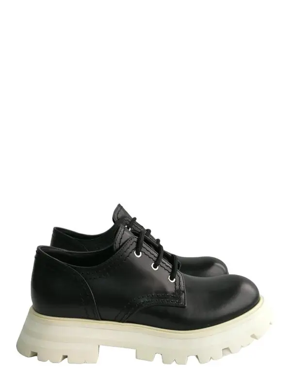 Alexander McQueen Lace-up Platform Sole Casual Shoes - Black