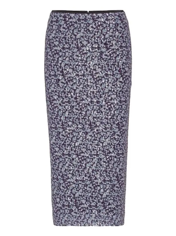 ROTATE BY BIRGER CHRISTENSEN Sequin Midi Pencil Skirt - Gray