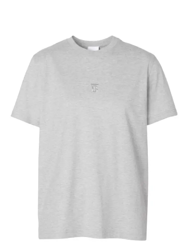Burberry Embroidered Tb Motif T-shirt - Gray